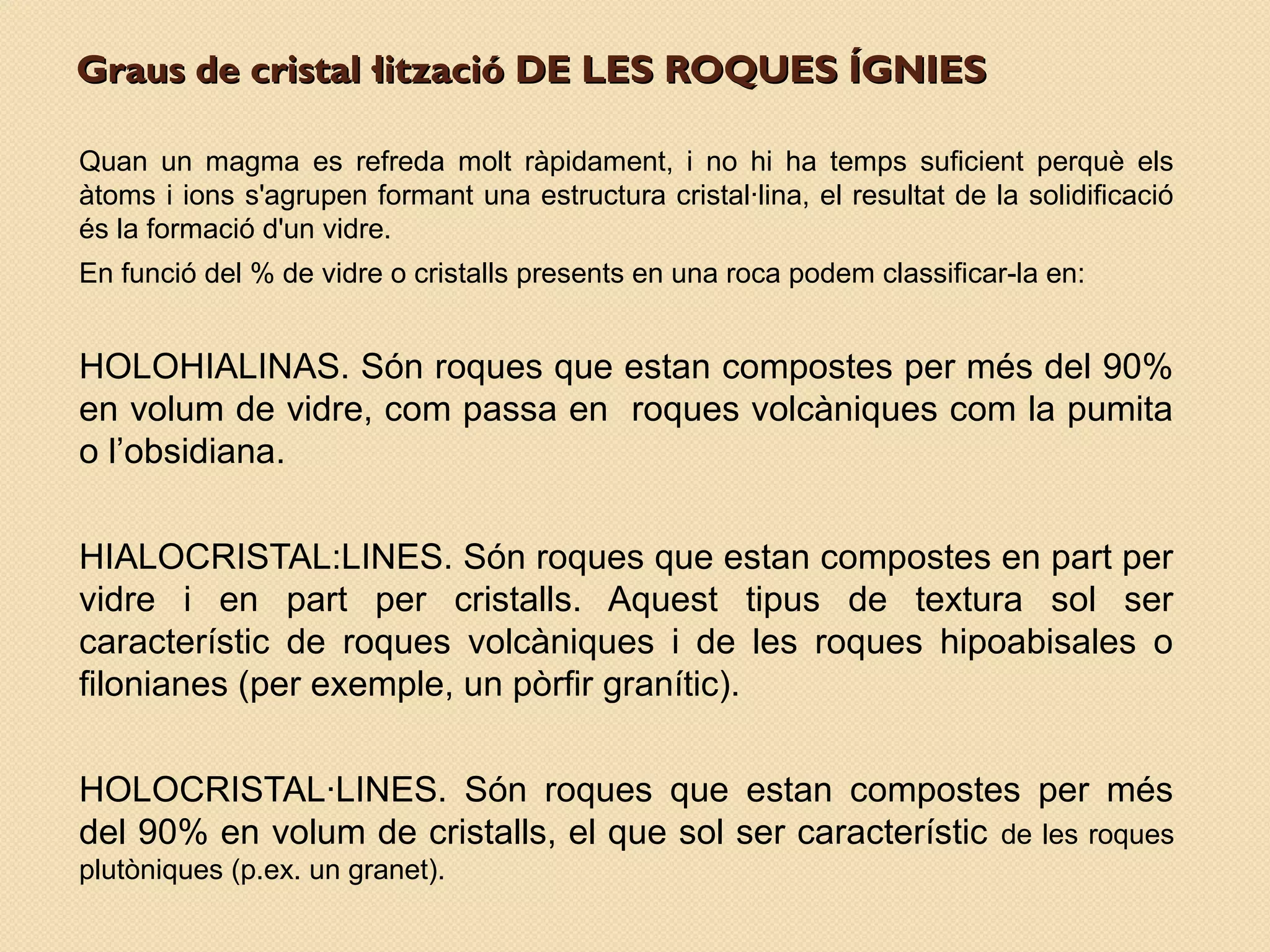 Roques magmatiques | PPT