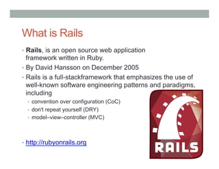 Ruby on Rails | PDF | Programming Languages | Computing