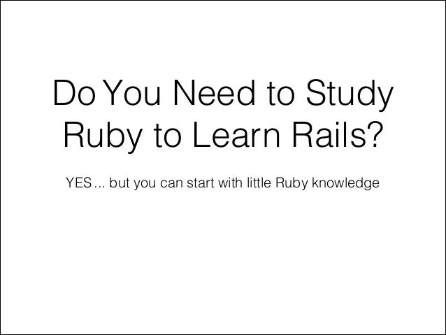 Introduction to Ruby on Rails