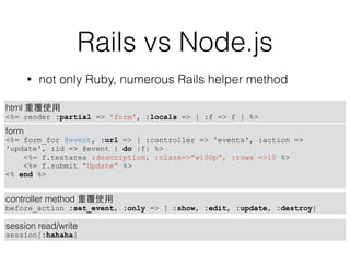 RoR vs-nodejs-by-jcskyting | PDF | Web Development | Internet