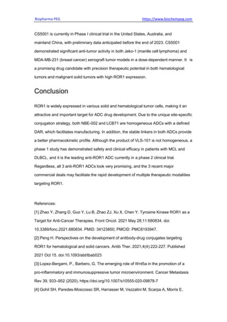 ROR1 ADCs in Clinical Trials MK-2140, NBE-002 & CS5001.pdf