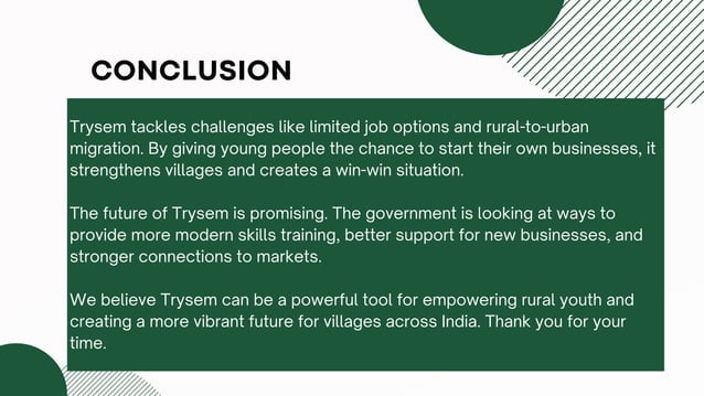 TRYSEM scheme ppt government scheme .pdf | Small and Medium-sized ...