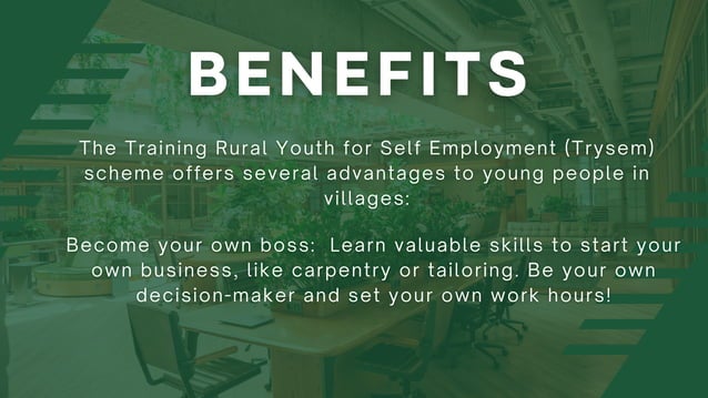 TRYSEM scheme ppt government scheme .pdf | Small and Medium-sized ...