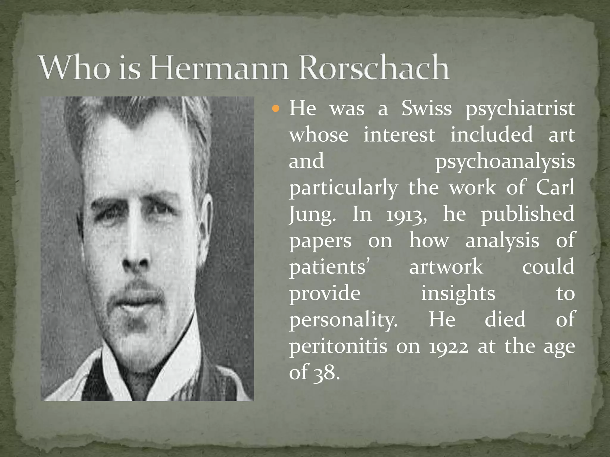 Rorschach Inkblot Test | PPTX