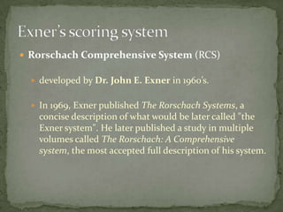 Rorschach Inkblot Test | PPTX