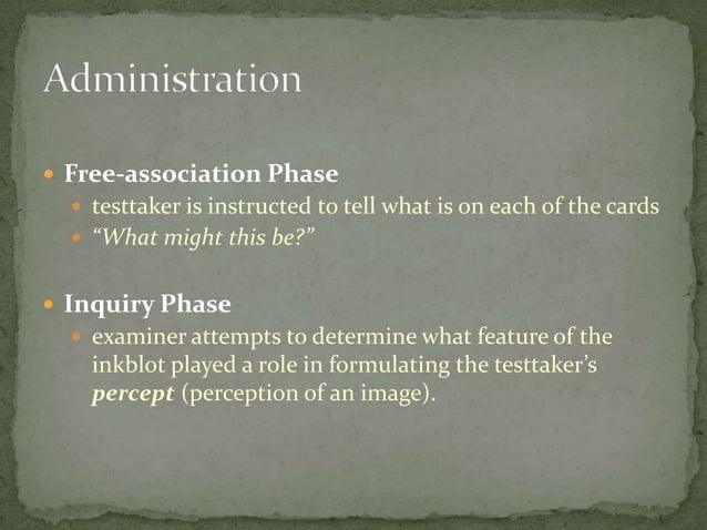 Rorschach Inkblot Test | PPTX | Medical Health
