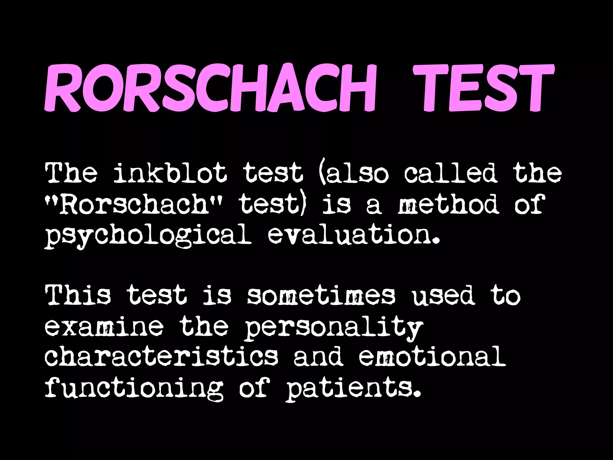 Rorschach | PDF