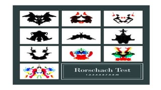 Rorschach Inkblot Test as a projective technique | PPTX