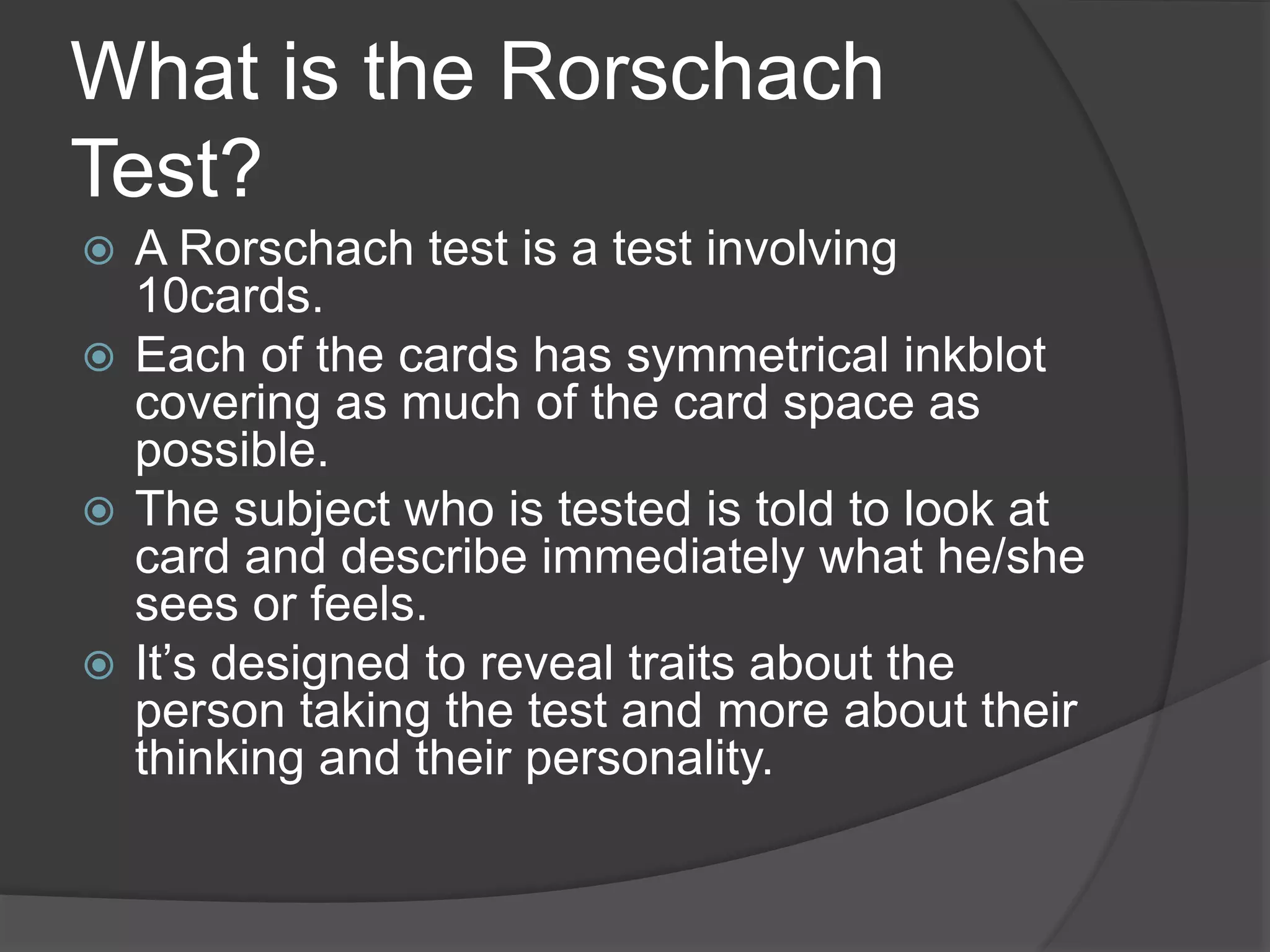 Rorschach test | PPTX