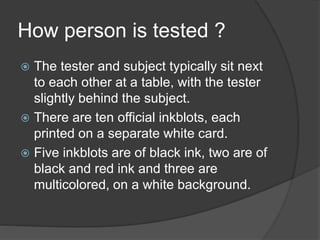 Rorschach test | PPTX