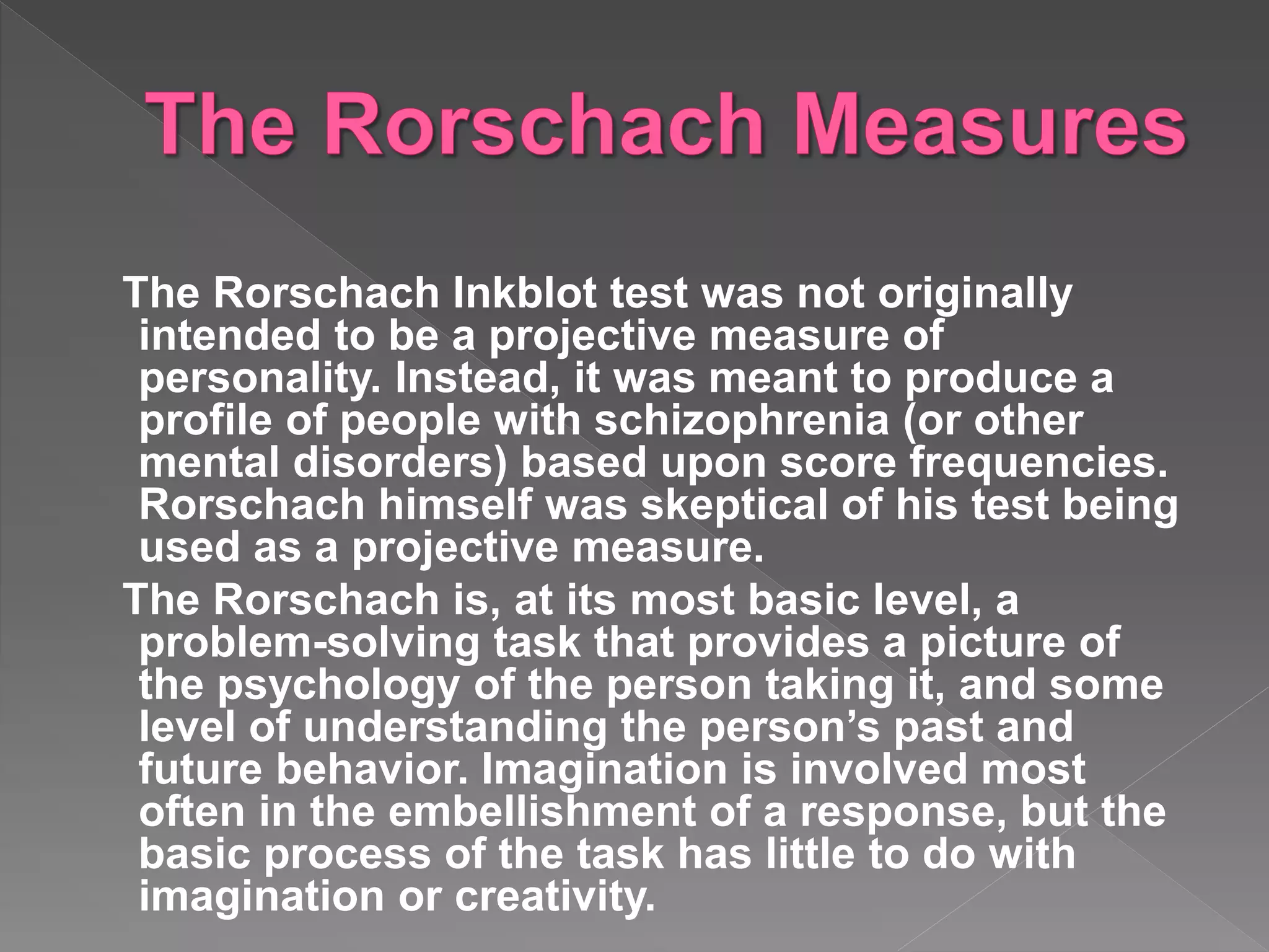 Rorschach test | PPTX