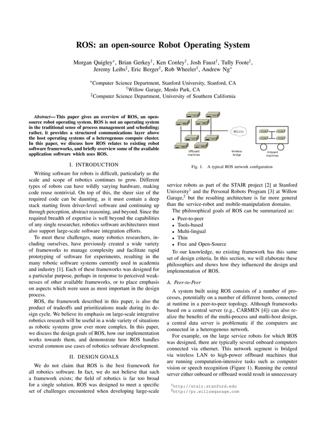 Ros Robot Operating System Comparison Pdf