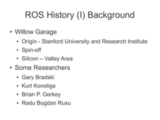 ROS Overview - Málaga 2012 | PPT