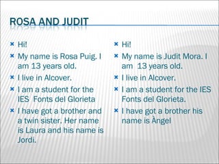 Rosa And Judit | PPT