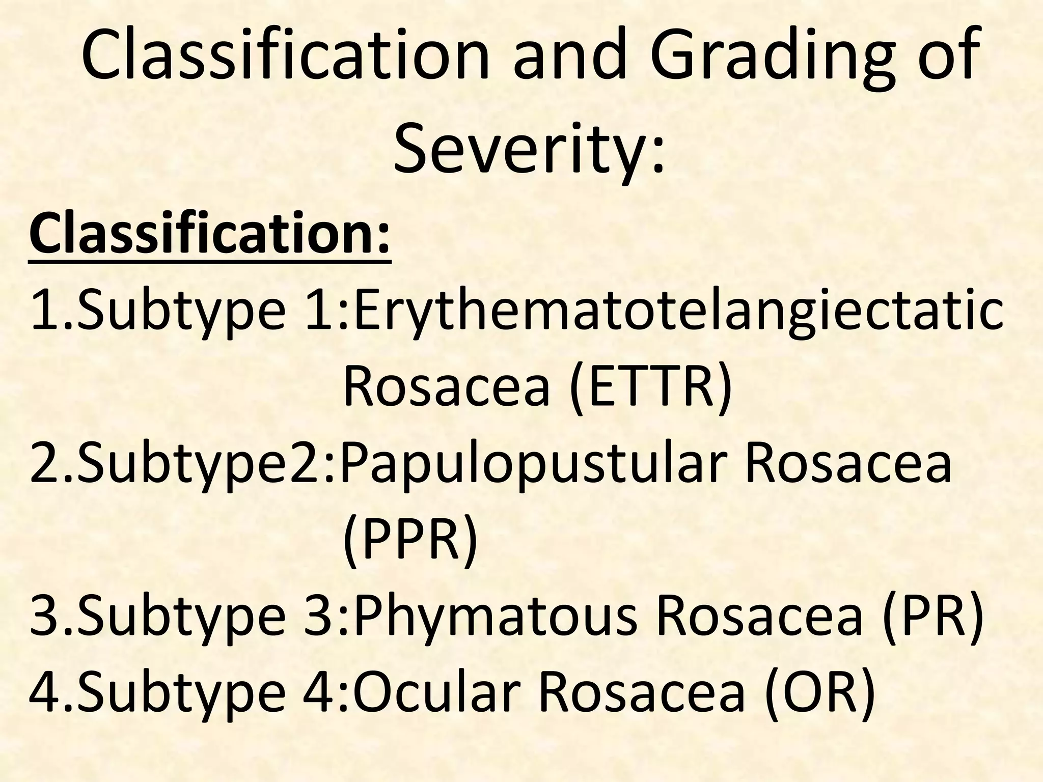 Rosacea: Inflammatory condition in Dermatology | PPTX