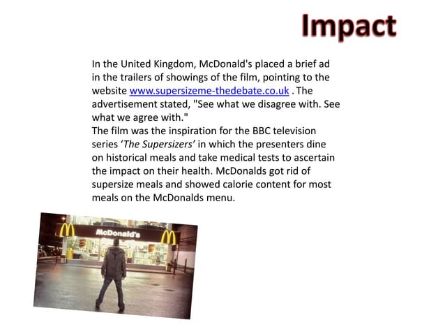 Analysis of Supersize Me | PPTX