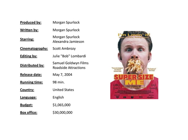 Analysis of Supersize Me | PPTX