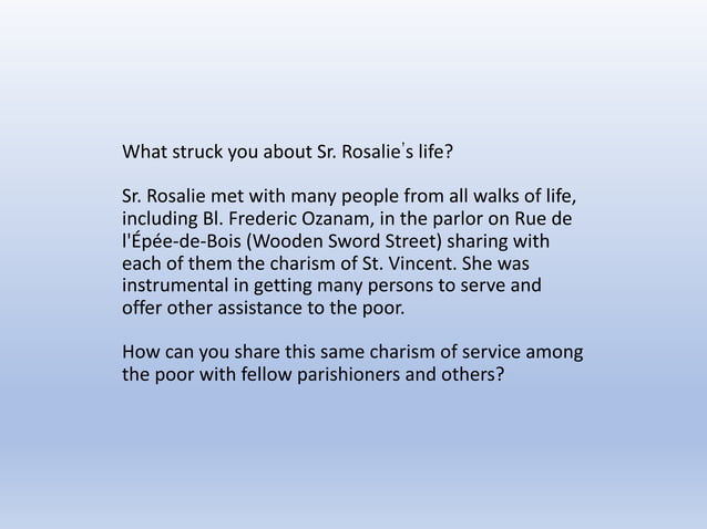 Blessed Rosalie Rendu, D.C. | PPT