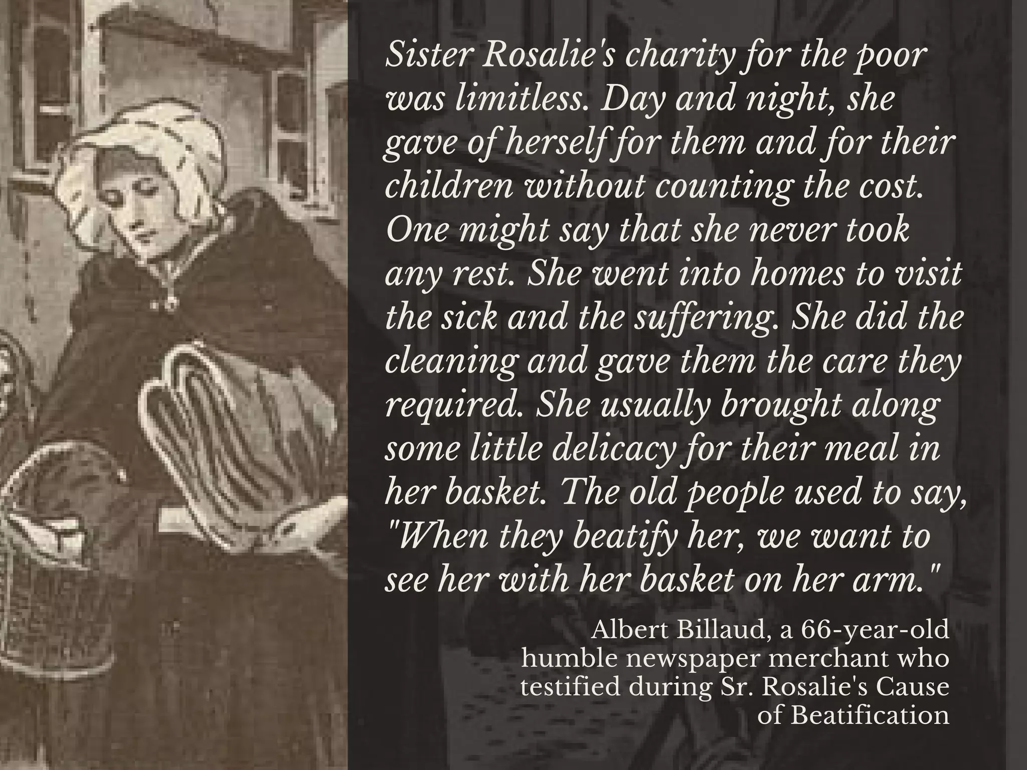 Bl. Rosalie Rendu, D.C. caring for sick poor in their homes | PPT