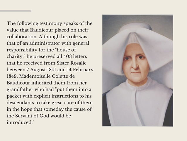 Bl. Rosalie Rendu, D.C. caring for sick poor in their homes | PPT