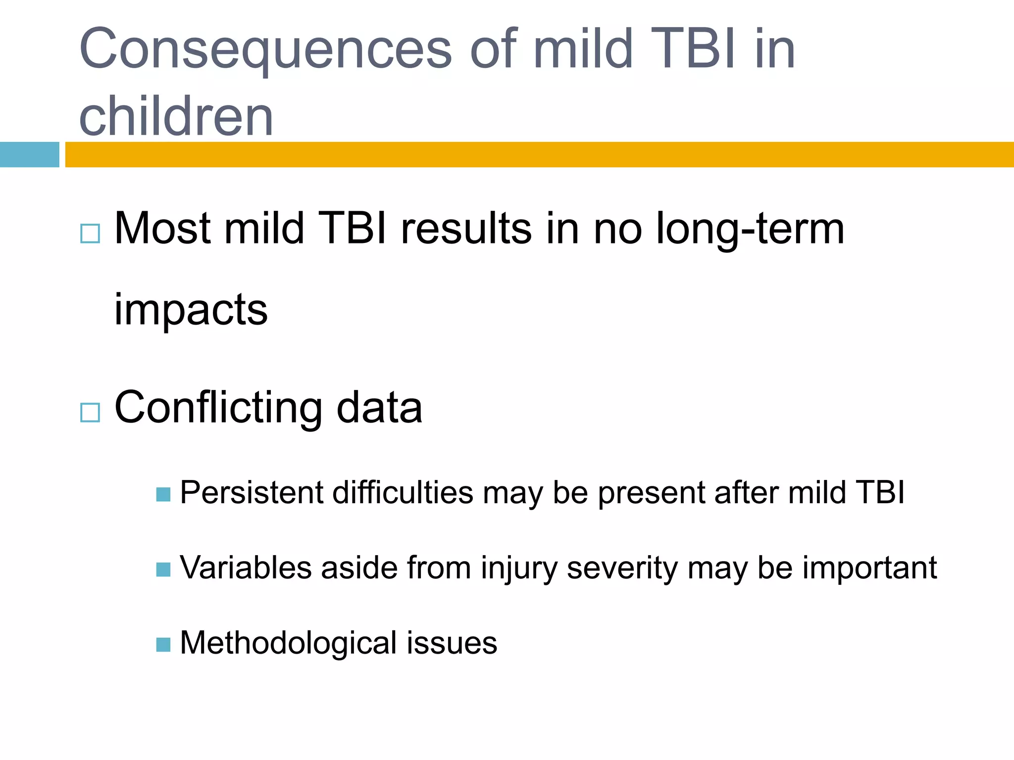 The Impact of Traumatic Brain Injury on Developmental Functioning in ...