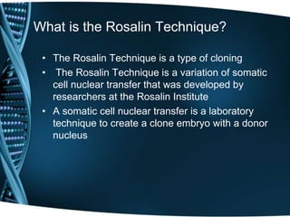 Rosalin Technique | PPTX