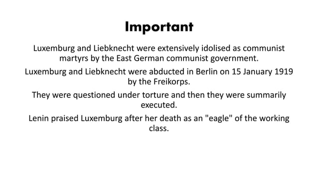 IGCSE HISTORY REVISION: ROSA LUXEMBURG | PPTX IGCSE HISTORY REVISION: ROSA LUXEMBURG | PPTX