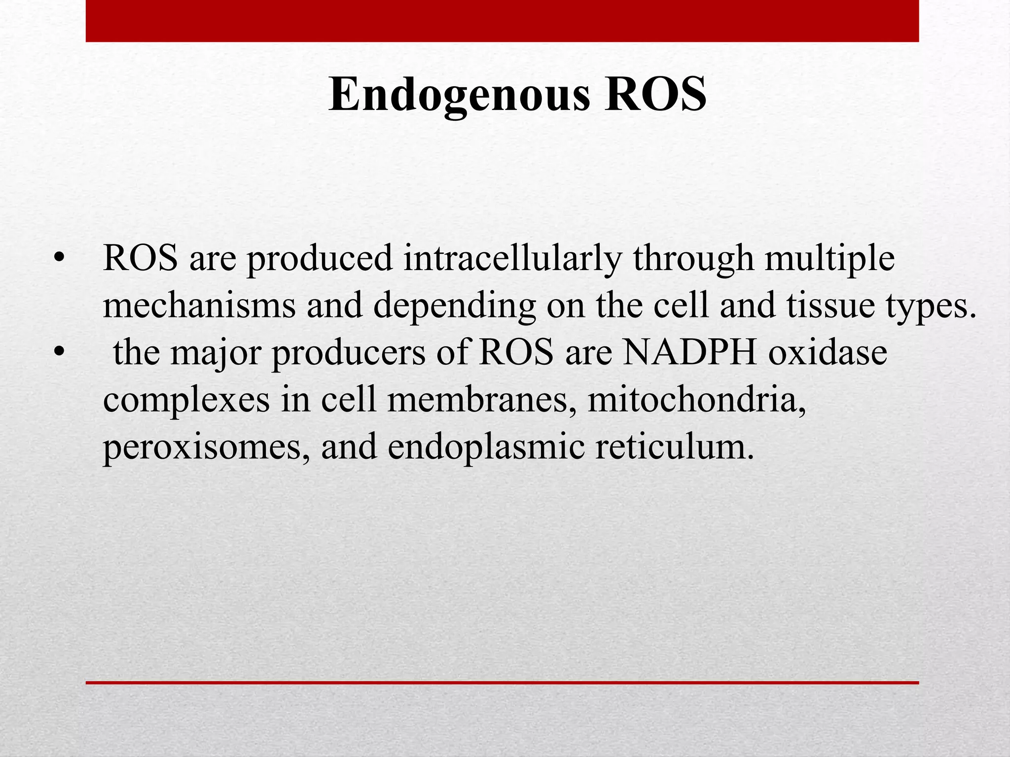 ROS and redox regulation | PPTX