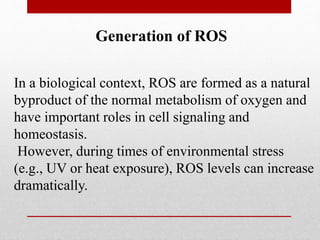 ROS and redox regulation | PPTX