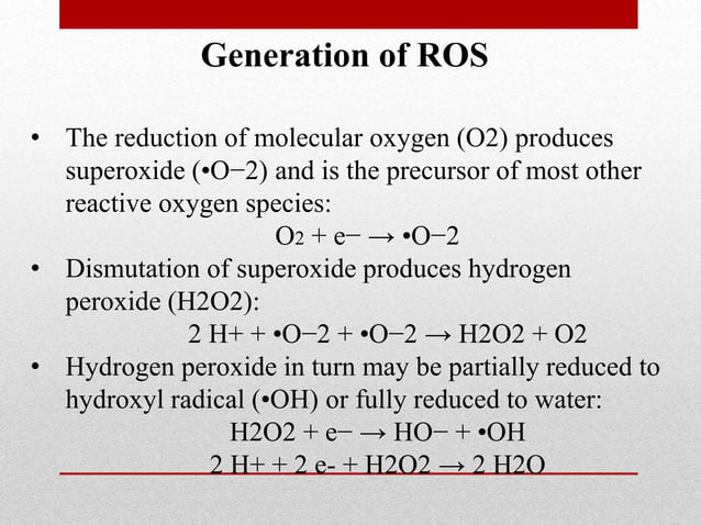 ROS and redox regulation | PPTX