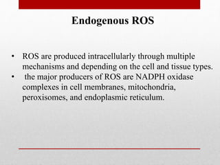 ROS and redox regulation | PPTX