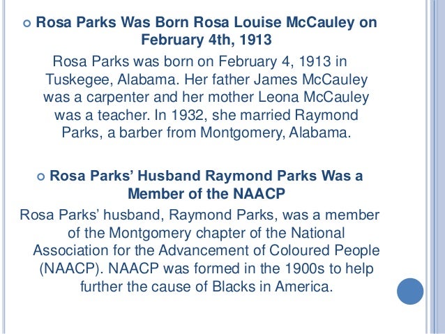 Rosa Parks Facts