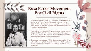 Rosa park : the mother of civil rights movement | PPTX