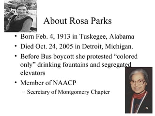 Rosa Parks Bus Boycott Timeline