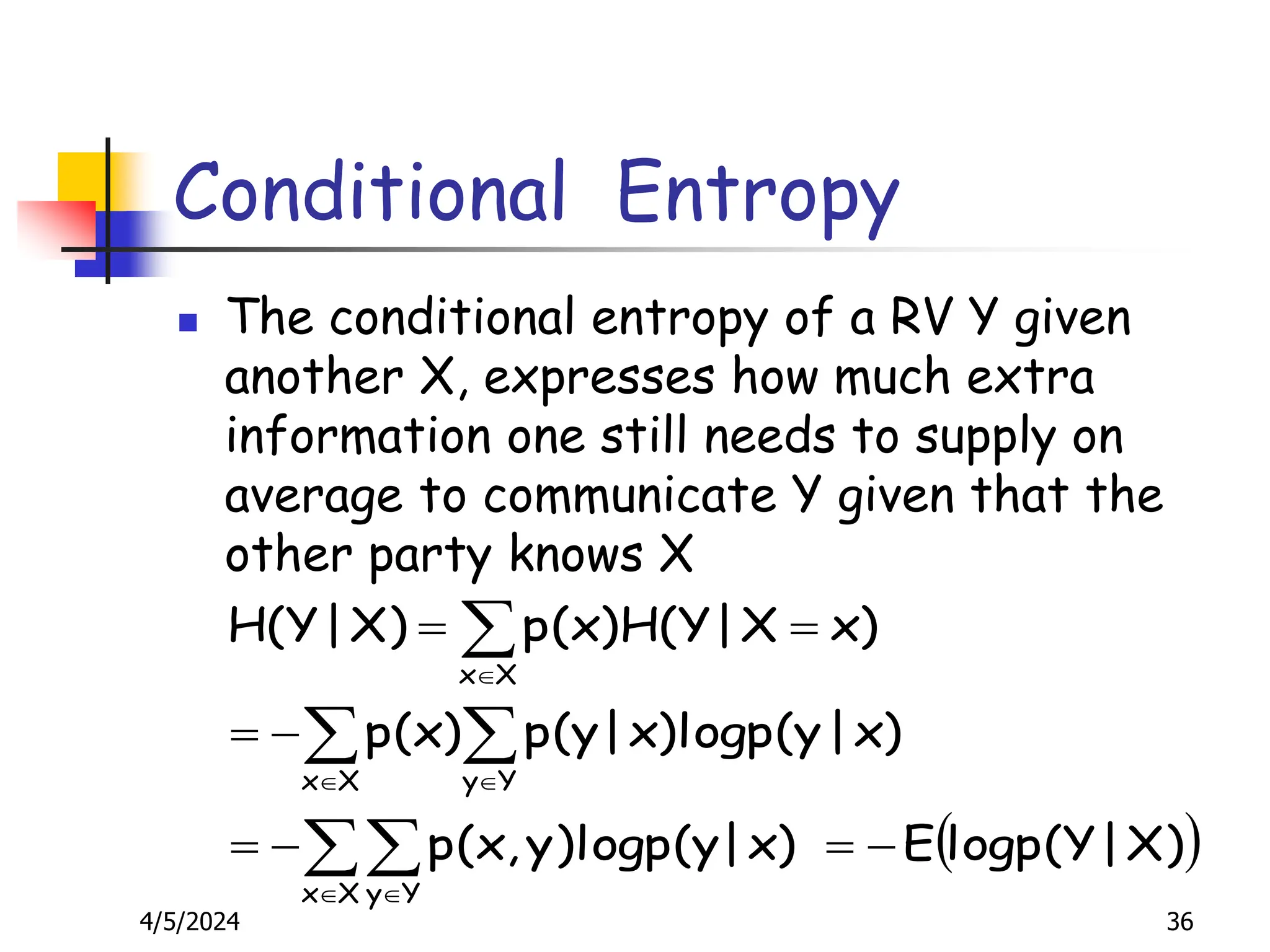 Elementary Probability and Information Theory | PPT