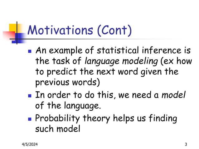 Elementary Probability and Information Theory | PPT
