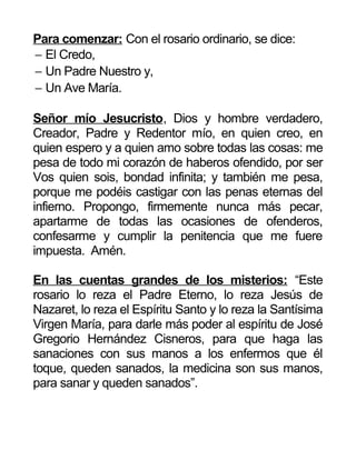 Rosario a Jose Gregorio Hernandez Cisneros | DOC