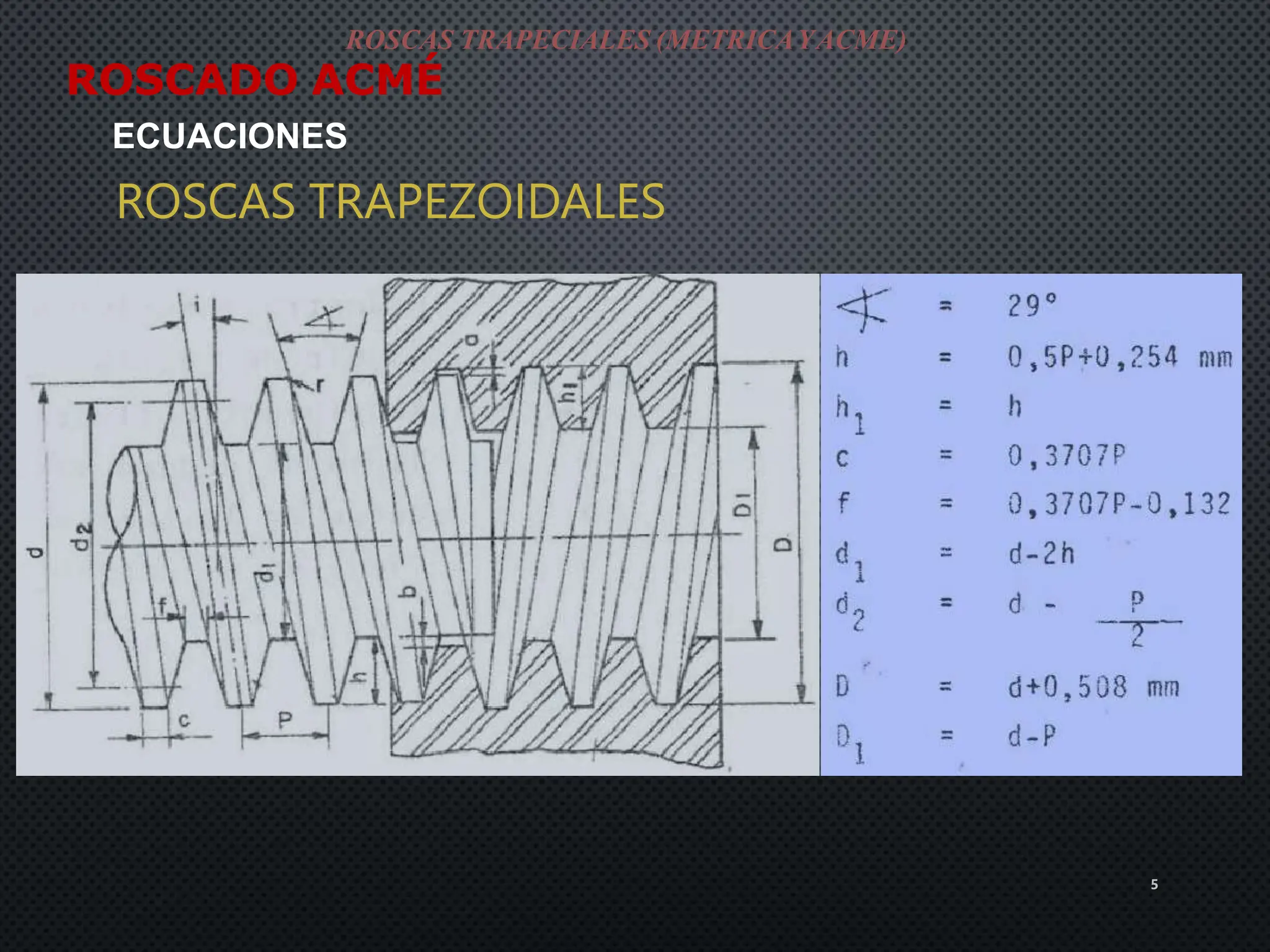 ROSCAS TRAPEZOIDALES PARA TORNERÍA 3ER SEMESTRE | PPT
