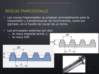ROSCAS TRAPEZOIDALES PARA TORNERÍA 3ER SEMESTRE | PPTX