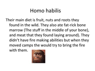 Roscoe food and clothing of early man | PPT