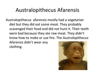 Roscoe food and clothing of early man | PPT