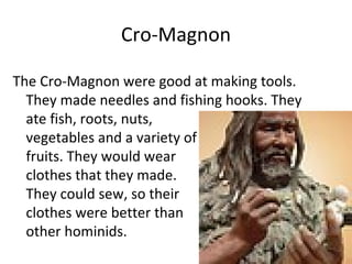 Roscoe food and clothing of early man | PPT