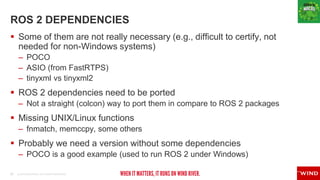 ROS2 on VxWorks - Challenges in porting a modern, software framework to ...