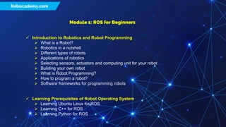 ROS_Course_Syllabus learning path for operating system | PDF