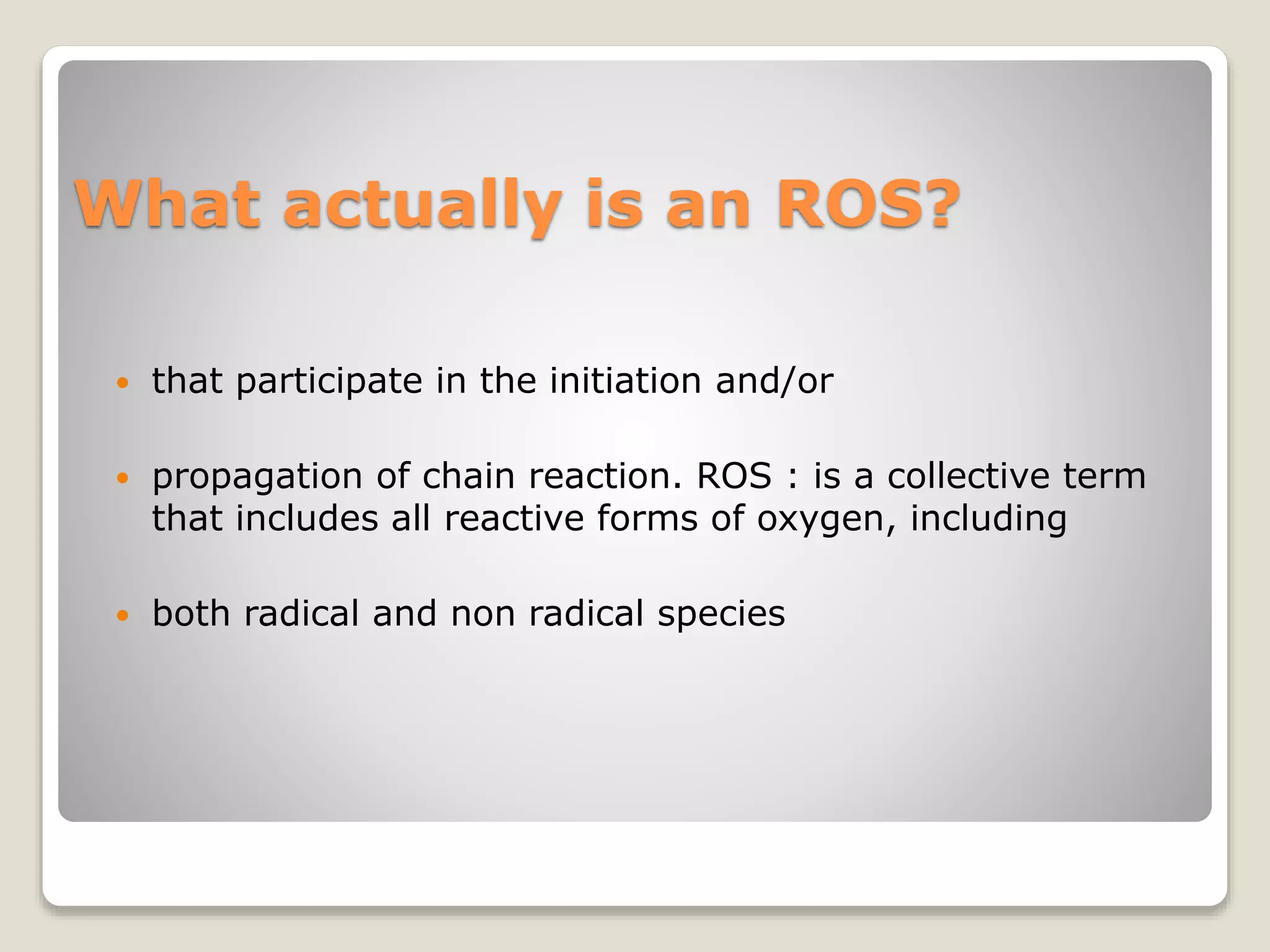 reactive oxygen species | PPSX