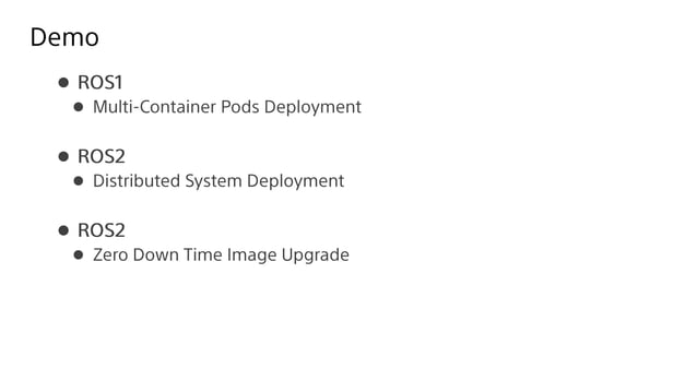 ROS/ROS2 Distributed System with Kubernetes | PPT