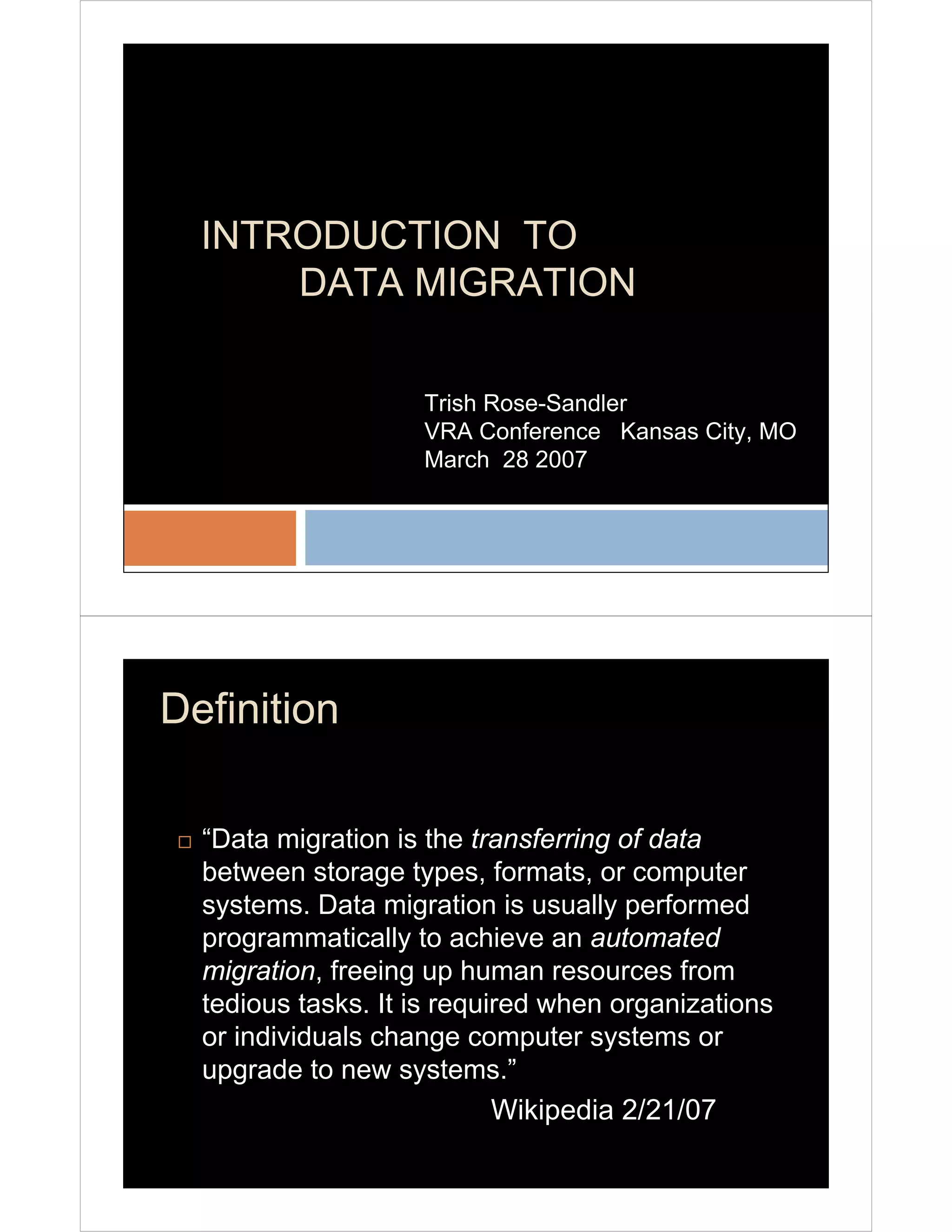 Introduction to Data Migration | PDF