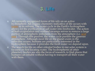 Hydrosphere Presentation | PPTX