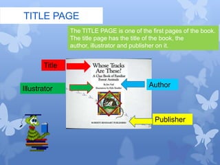 Parts Of A Book | PPT