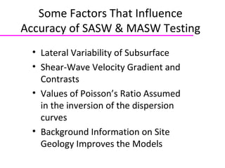 Multichannel analysis of surface waves | PPT